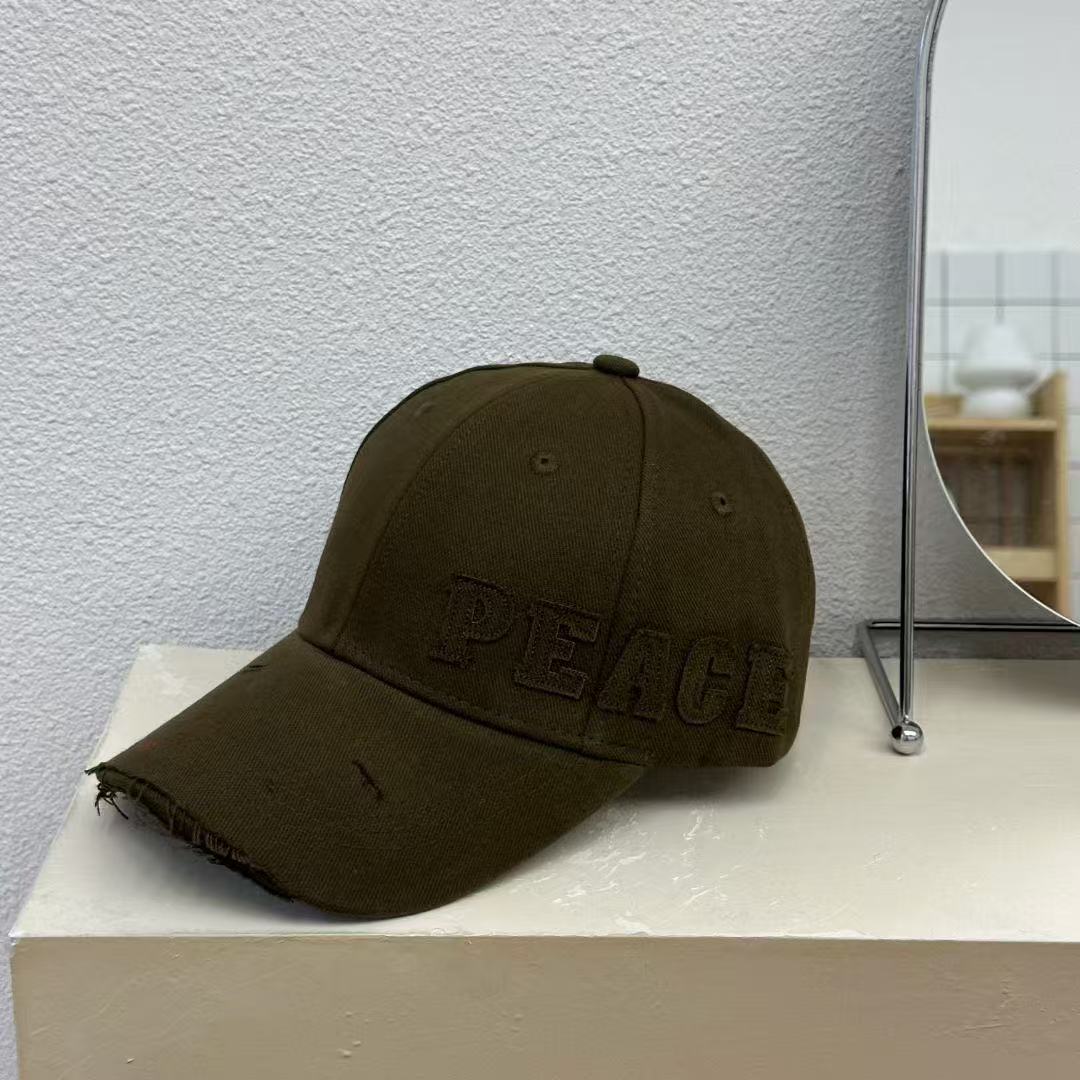 Wide brim retro ripped hard top baseball cap femal... – Vicedeal