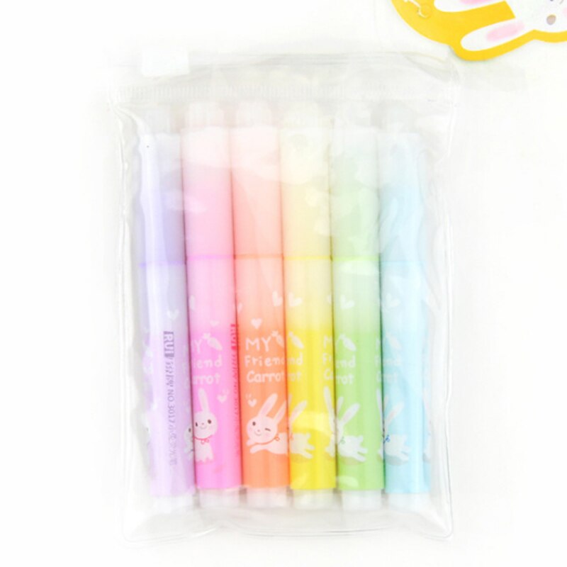 Surligneur Fluorescent 6 couleurs/ensemble, stylo ... – Grandado