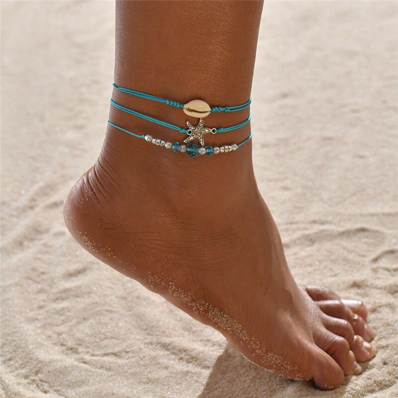 WUKALO Vintage Shell Beads Anklets For Women Multi... – Vicedeal