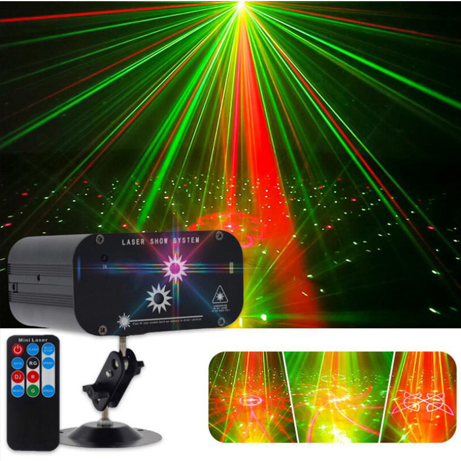 48 Patterns DJ Projector Stage Lights LED RGB Ligh... – Grandado