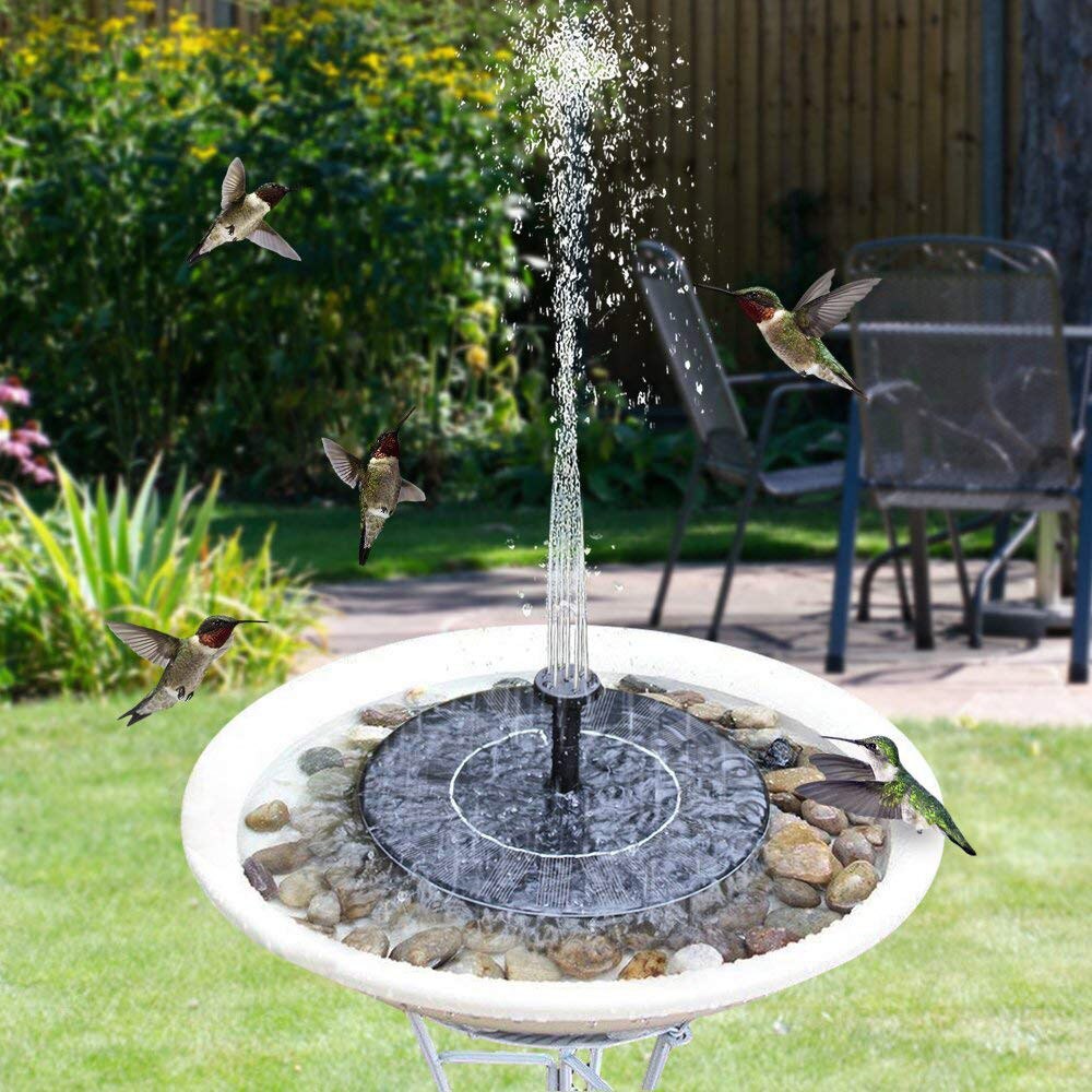 Pond Accessories Bird Bath Submersible Solar Fountain Pump Water Panel ...