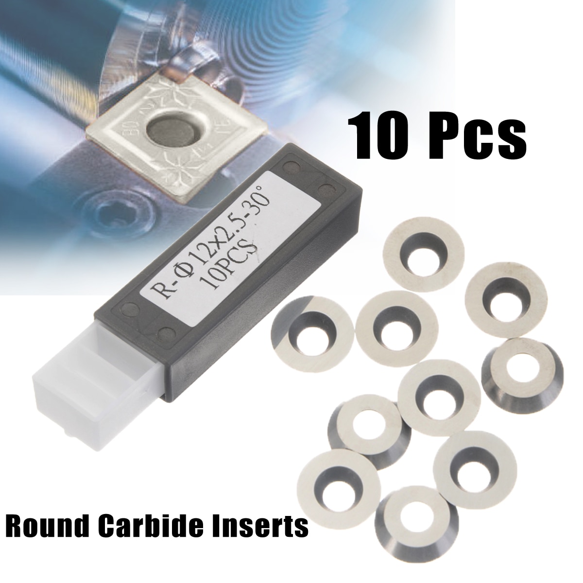 10pcs 1/2" 12mm Round Carbide Cutter Inserts Wood ... – Vicedeal