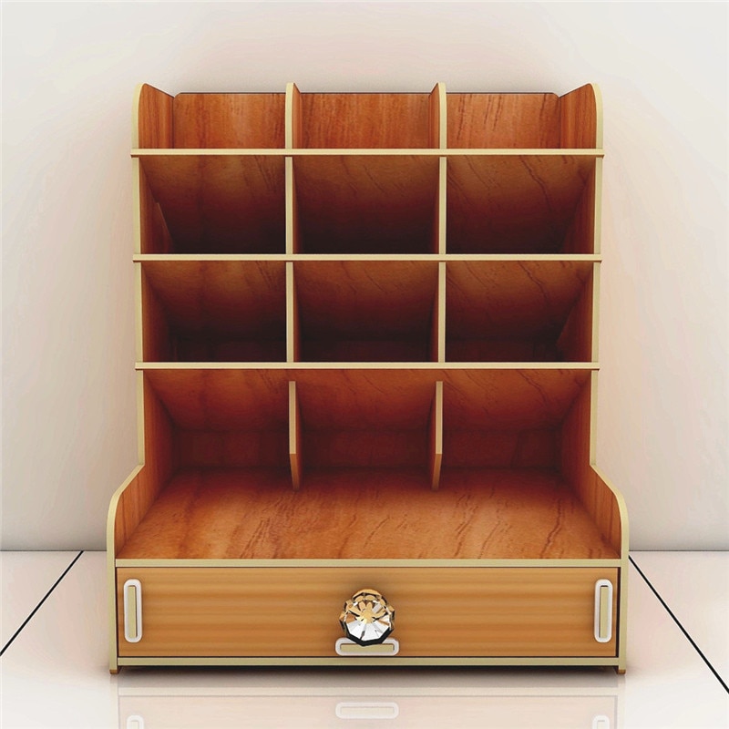 Wooden Desk Organizer Multi-Functional DIY Pen pen... – Grandado