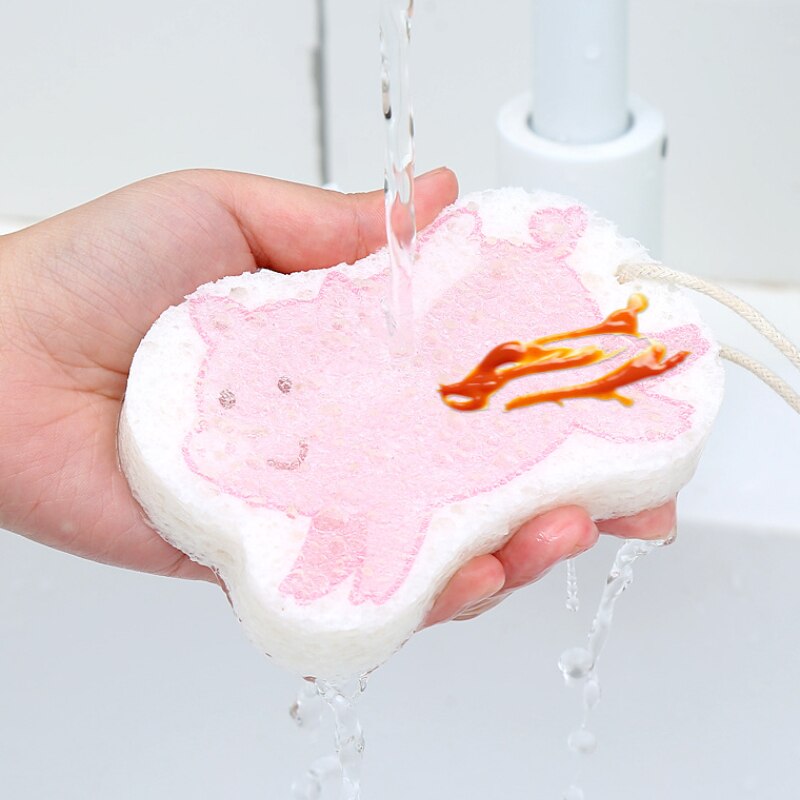1pc Cartoon Wood Pulp Cotton Sponge Dishwashing Sc... – Vicedeal