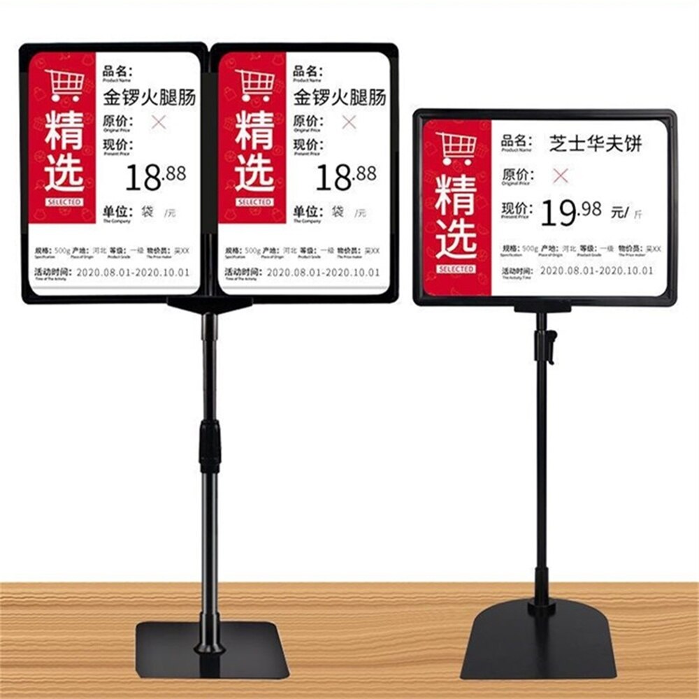 A4 T-sign Adjustable Sign Holder Poster Frame Desk... – Grandado