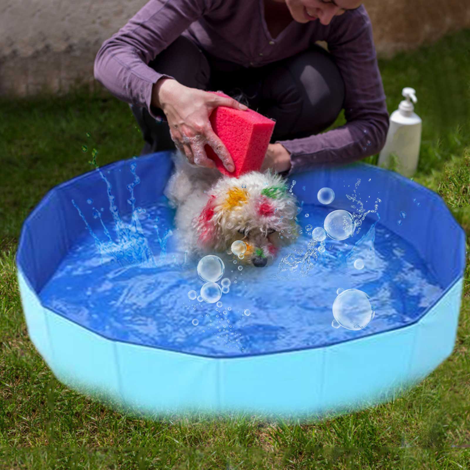 80*20cm Pet Folding Pool PVC Pet Bathtub Dog Pet G... – Grandado
