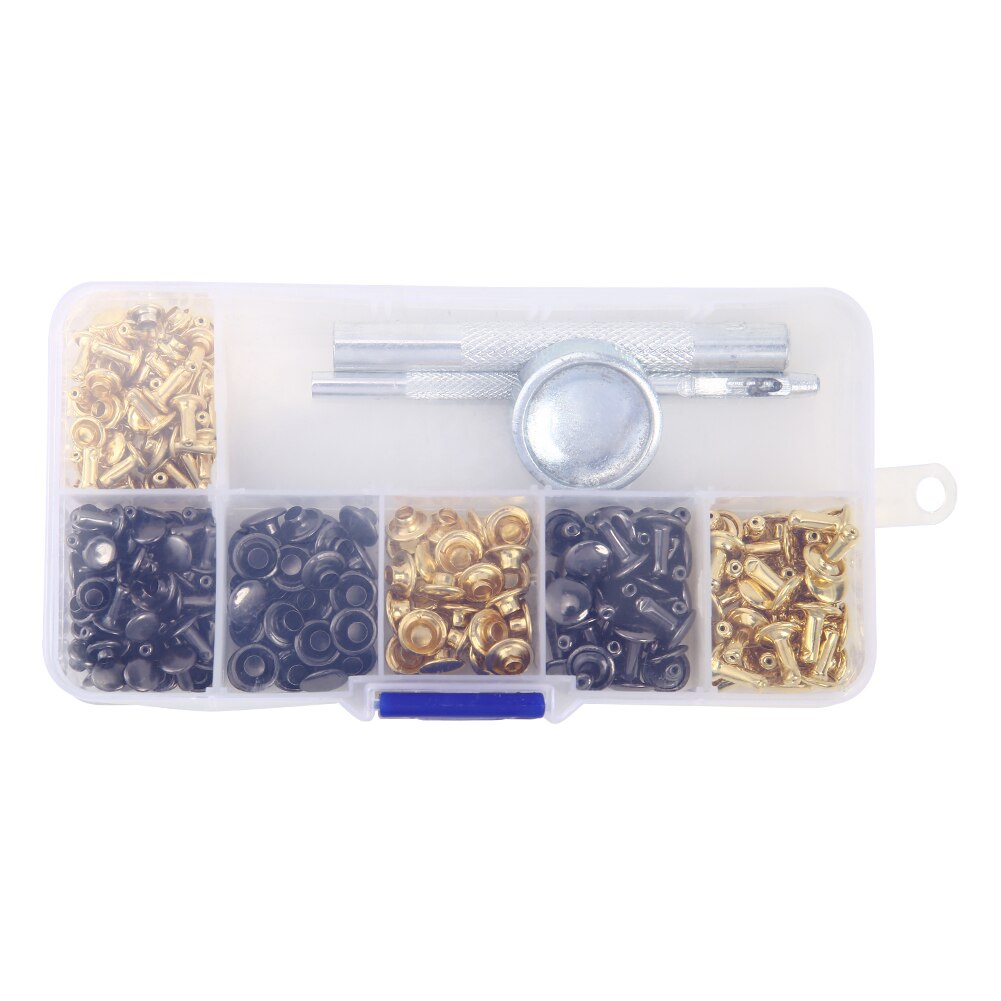 120 Stuks Snap Fastener Druk Knop Klinknagels Meta... – Grandado