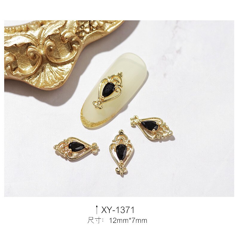 5 stk nail art sort diamant rhinestone zircon nail... – Grandado