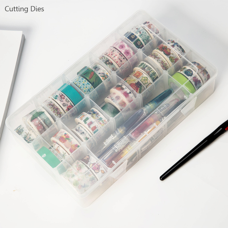 15 Compartments Clear Crafts Organizer Storage Box... – Grandado