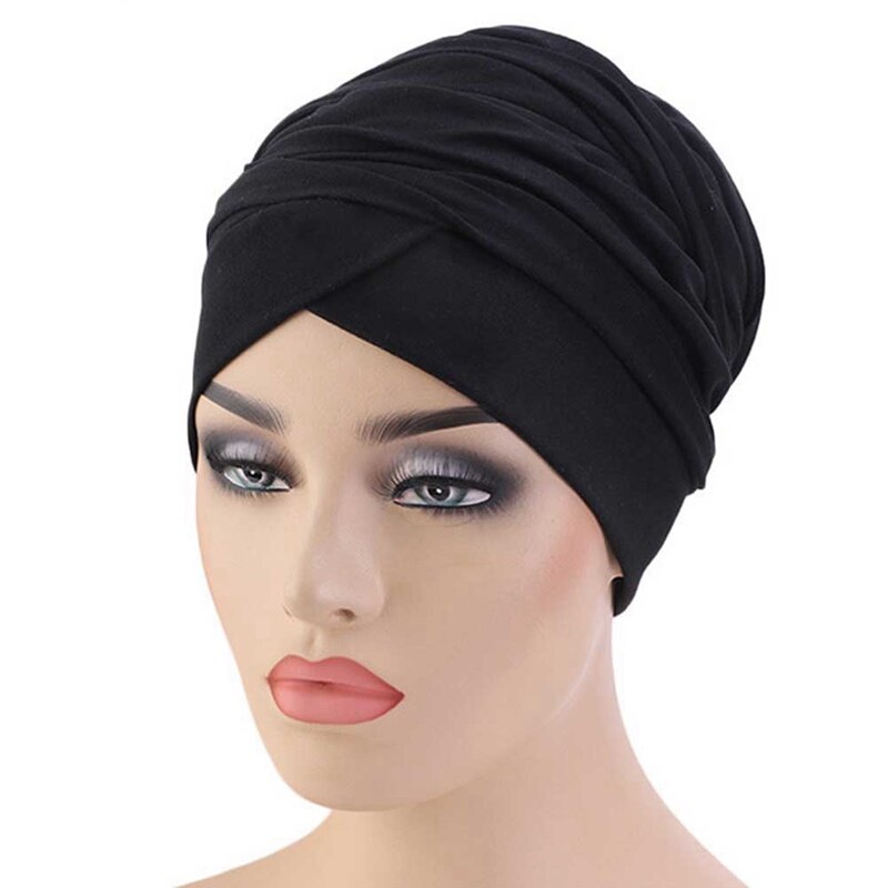 Muslim Long Tail Scarf Hat Women Turban Chemo Cap ... – Grandado