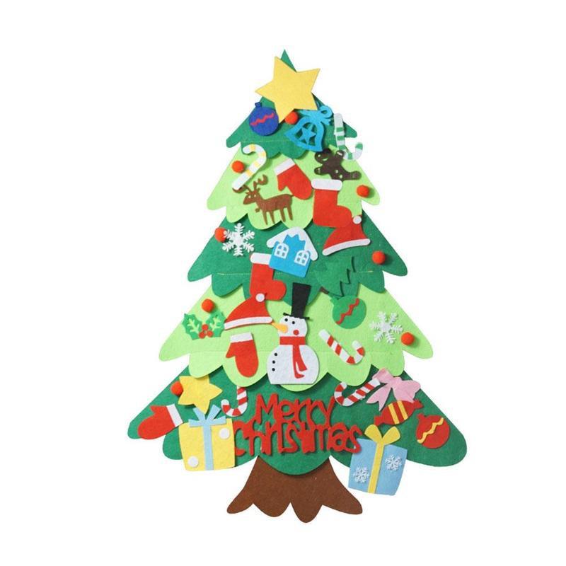 Árbol de Navidad de fieltro DIY, decoraciones para... – Grandado