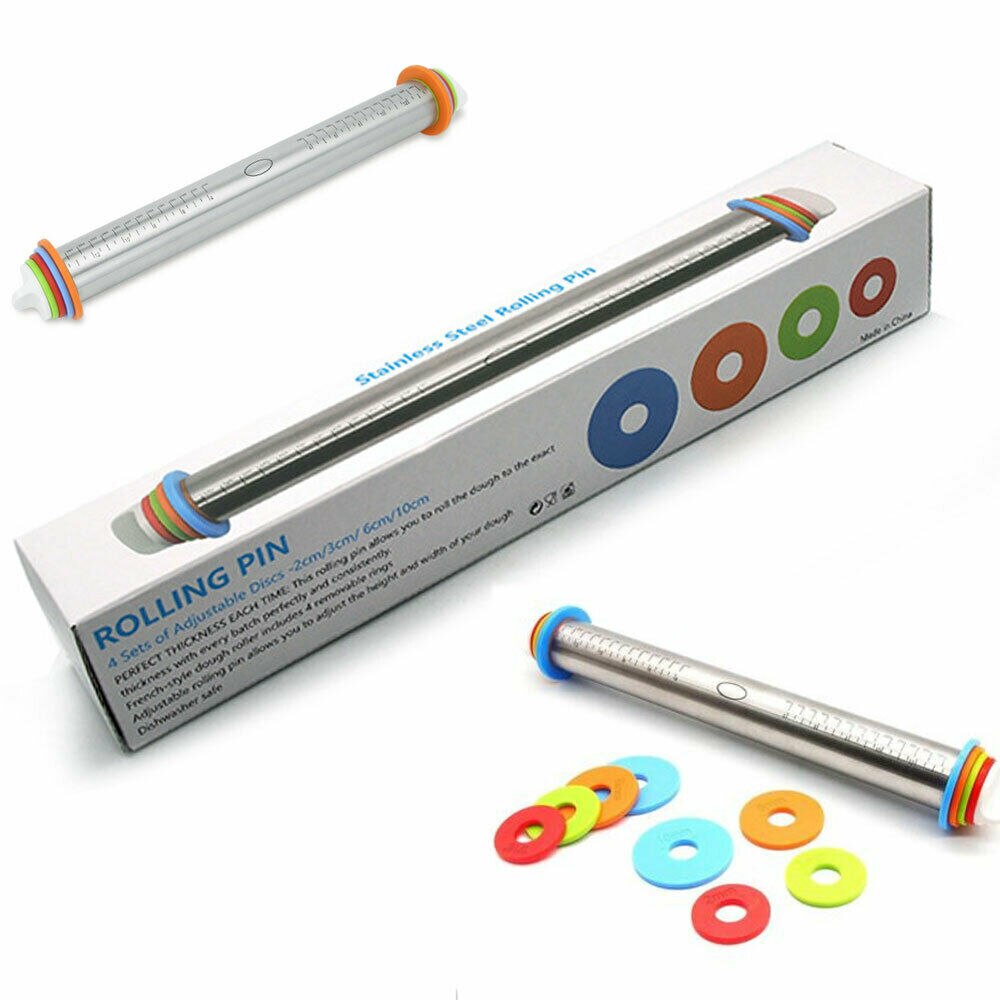 Verstelbare Rvs Deegroller Met Deeg Mat Roller Met... – Grandado