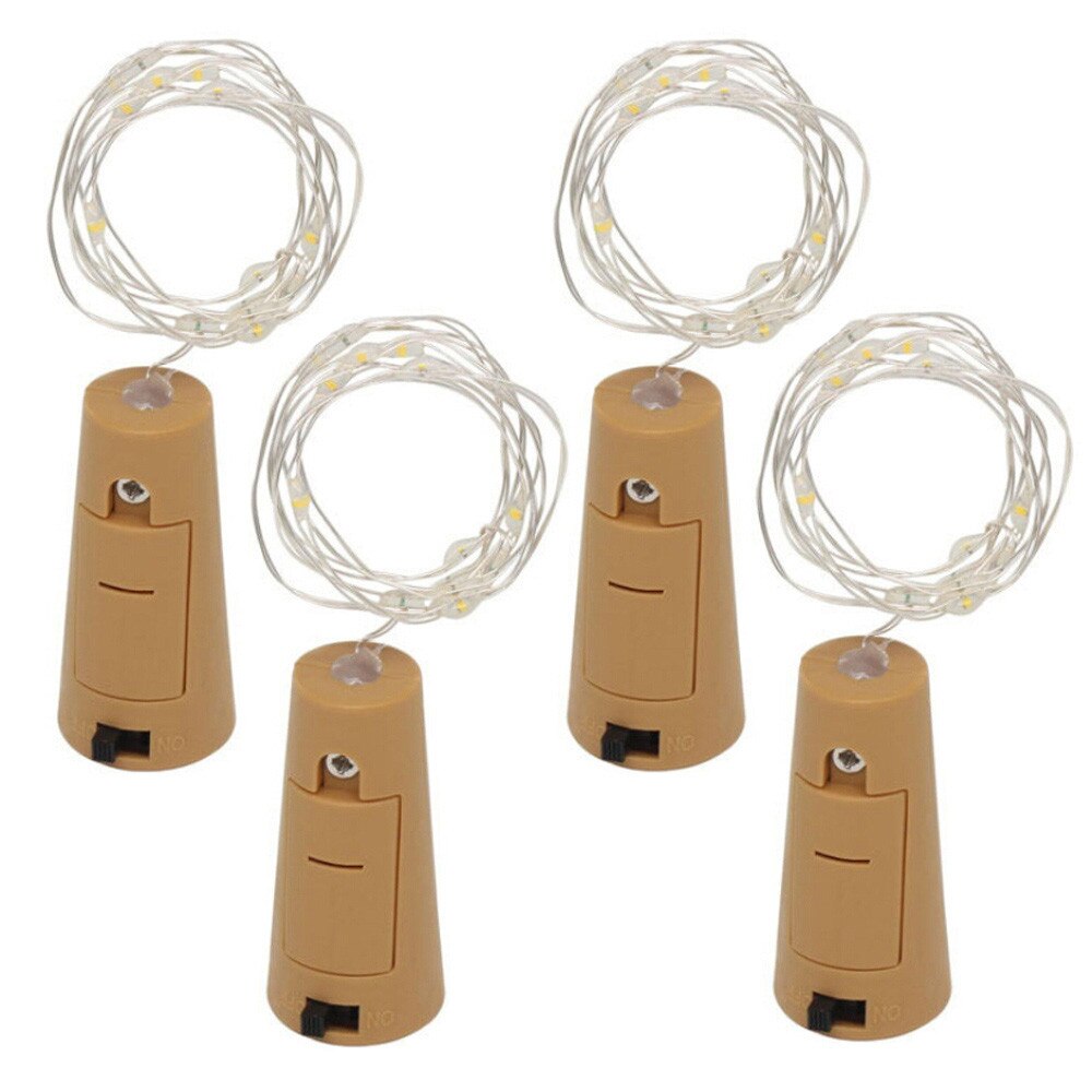 20 LEDs Bottle Cork Shaped LED String Light Copper... – Grandado