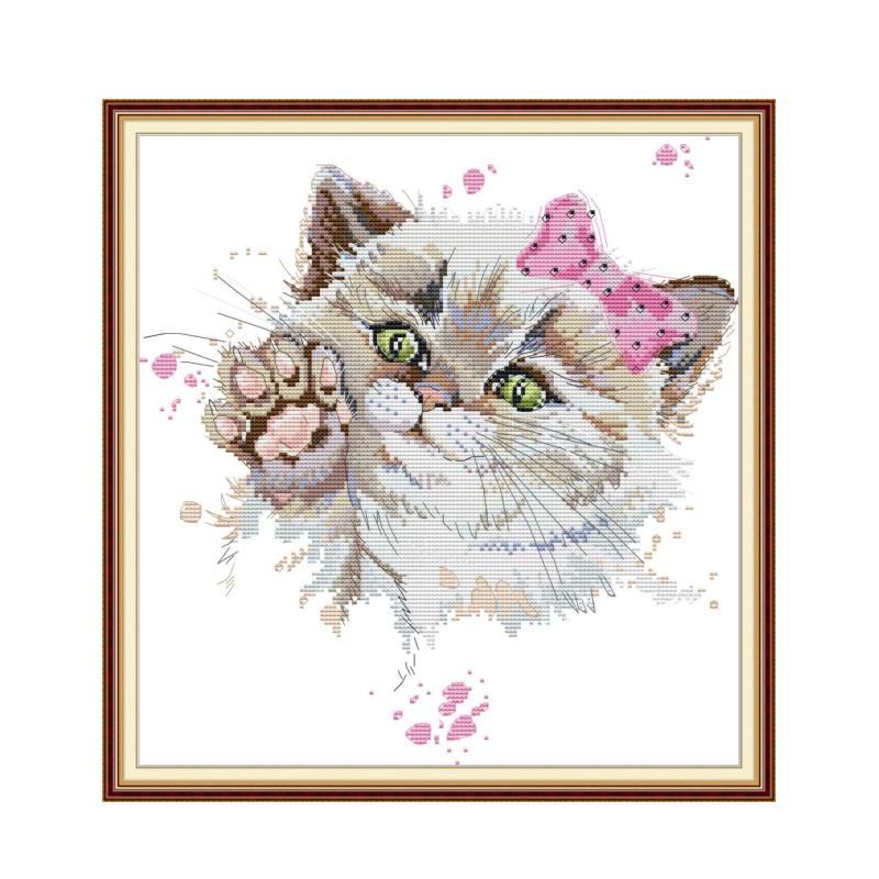 DA473 Leuke Kat 3 Telpatroon Aida 14ct 11ct Count ... – Vicedeal