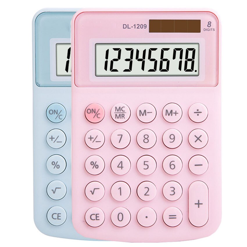 Mini Calculator 8 Digits Solar Color Student Cute ... – Grandado