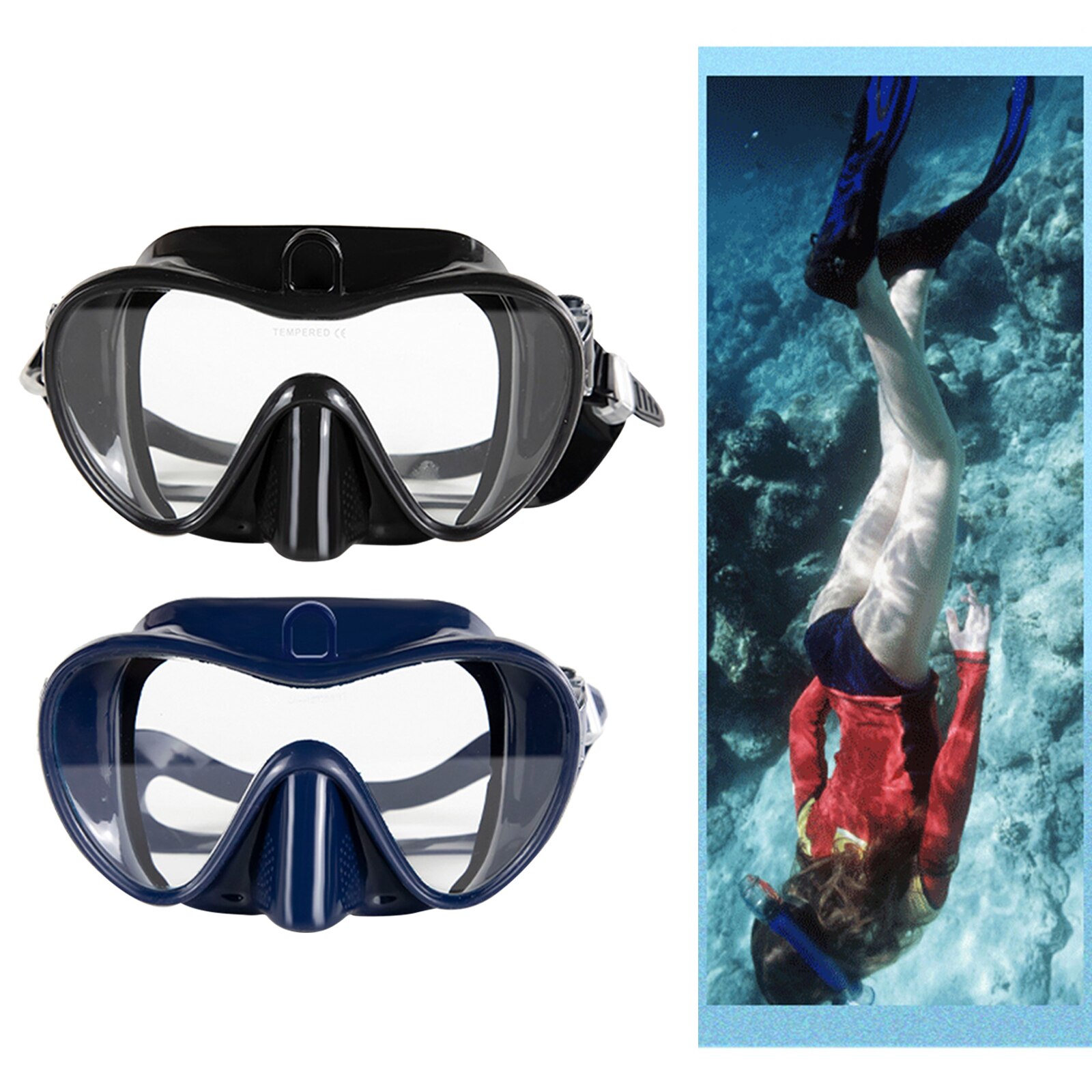 Adult Scuba Diving Mask Silicone Diving Goggle Und... – Grandado