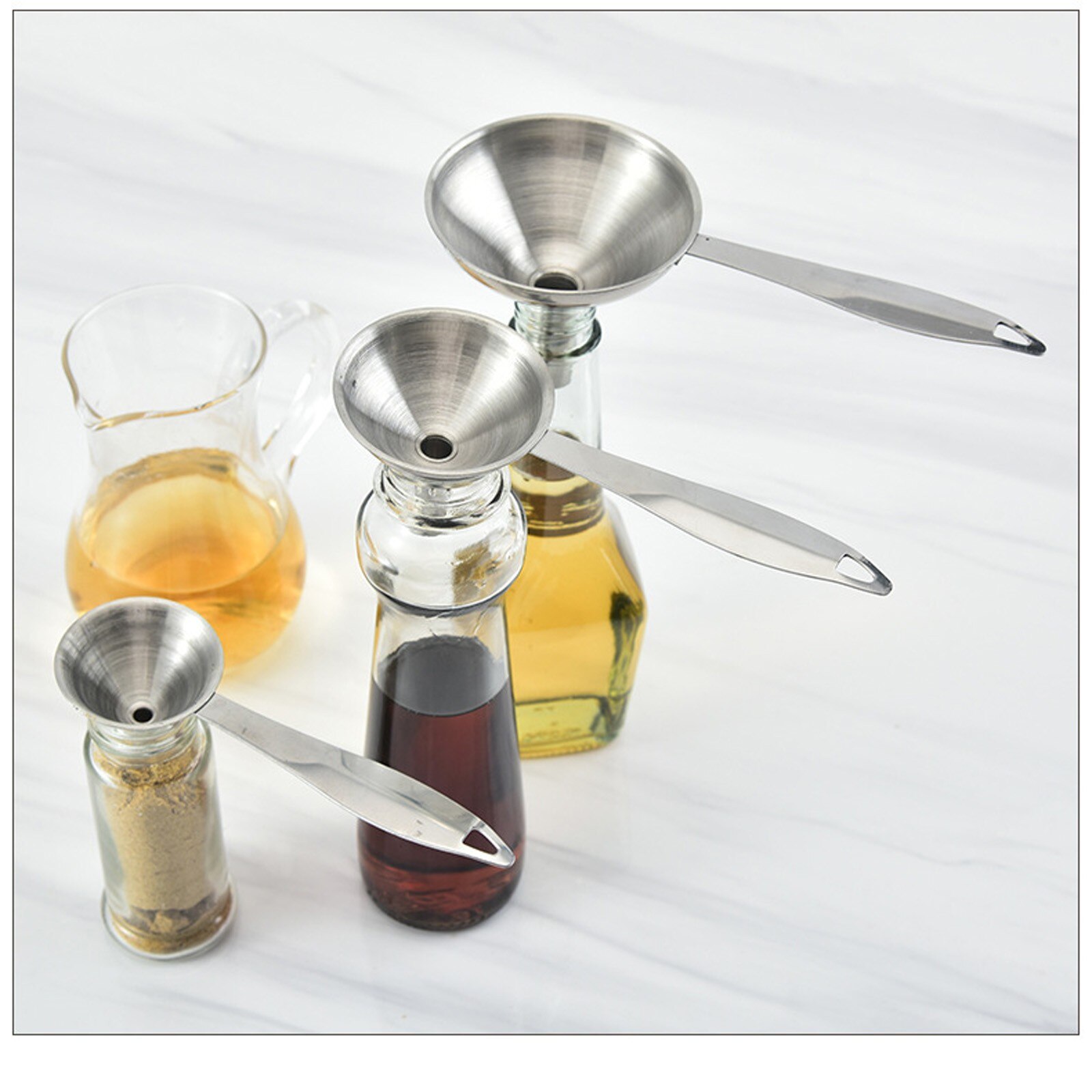 Stainless Steel Funnel Kitchen Oil Liquid Funnel M... – Grandado