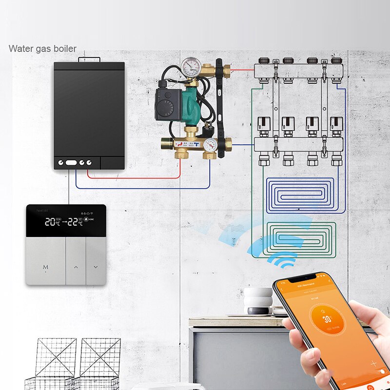 LCD Display Thermostat Water Floor Heating Tempera... – Grandado
