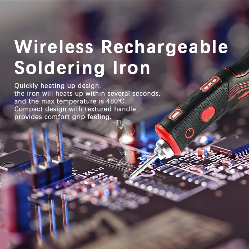 450°C 8W Cordless Electric Solder Iron Wireless Ch... – Vicedeal