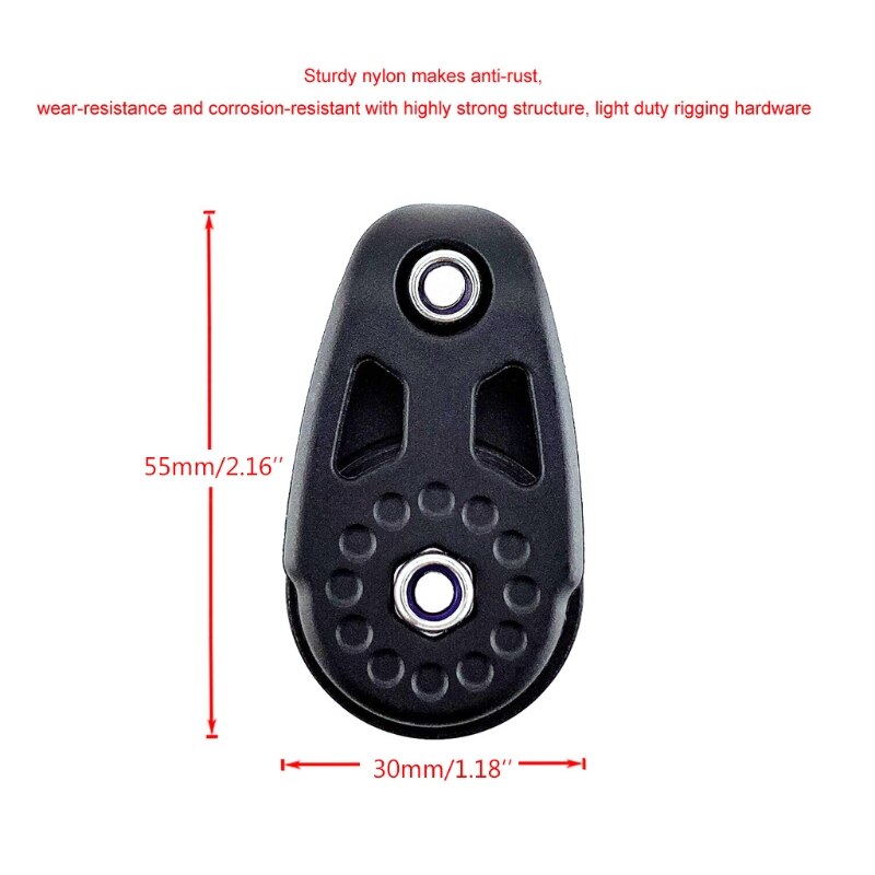2pcs Nylon Kayak Boat Rope Pulley Block Marine She... – Grandado
