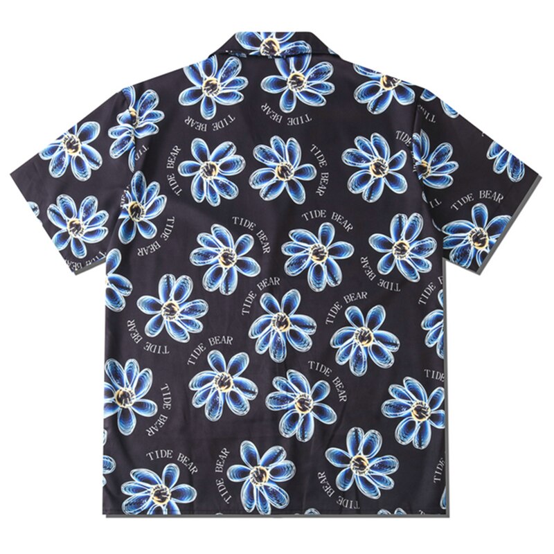 Daisy Flower Printed Shirts Short Sleeve Men Women... – Grandado