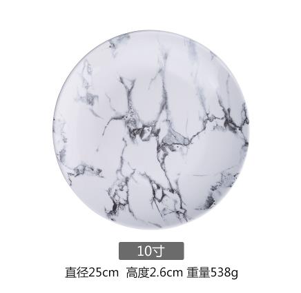 8 and 10 inch Gold inlay Marble dinner Plate Dish ... – Grandado