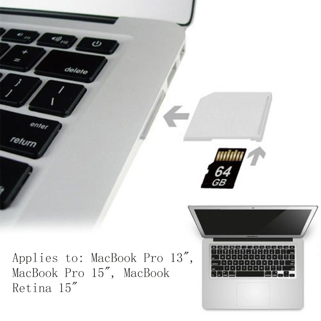 Witte Kaart Adapter Voor Macbook Air Pro Mini Card... – Vicedeal
