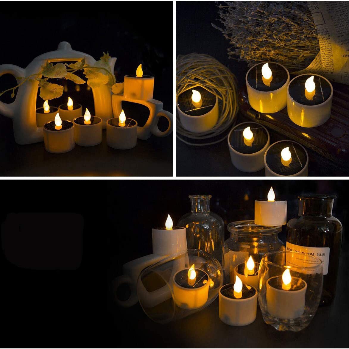6PCS Solar LED Light Candles Energy Electronic Fli... – Grandado