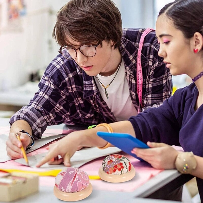 Pin Cushion Wooden Bottom Needles Pin Holder Japan... – Grandado