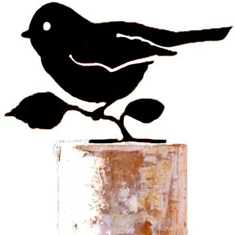 Black Rust Metal Tree Art Metal Bird Garden Decora... – Grandado