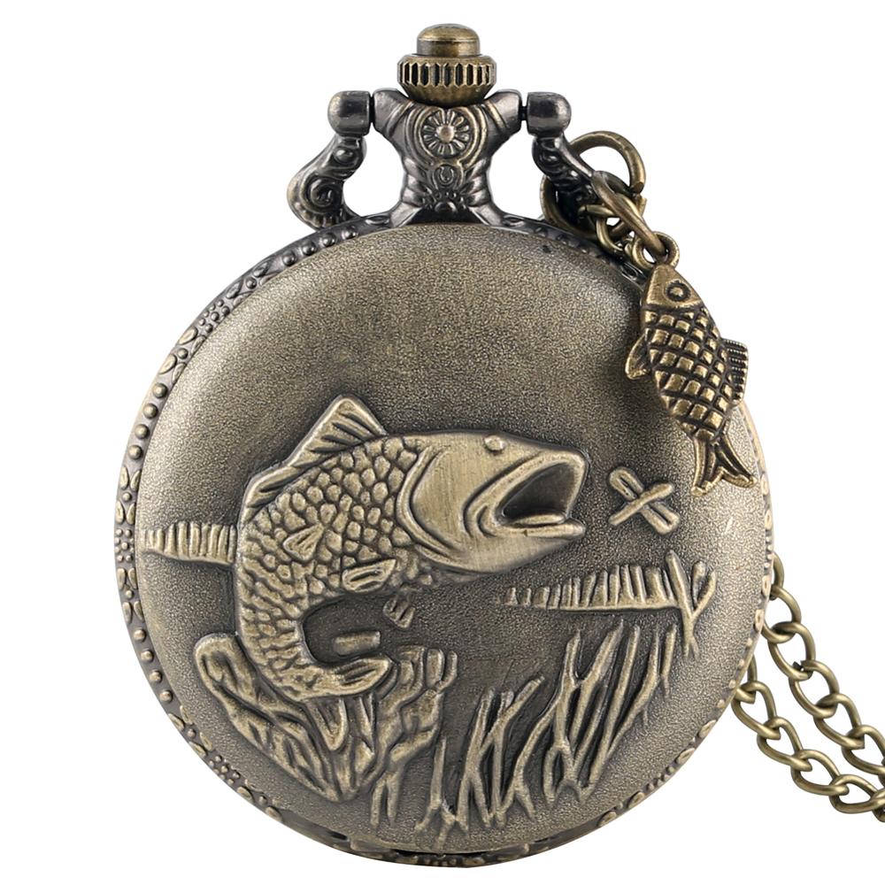 relogio Montres Big Fish Pattern Case Pocket Watch... – Vicedeal