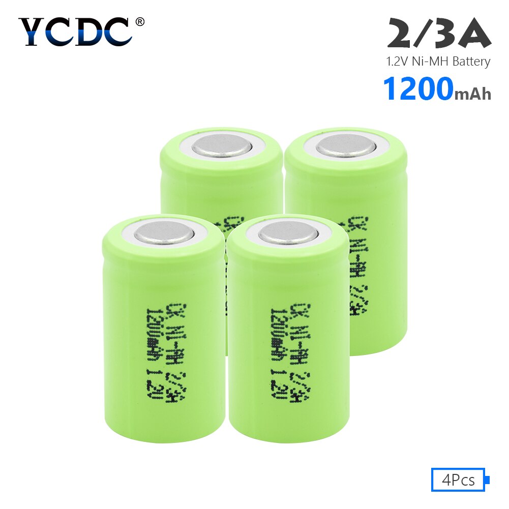 1/2/4Pcs 1.2V 2/3A Battery 1200mAh Ni-Mh 2/3A Ni-M... – Vicedeal