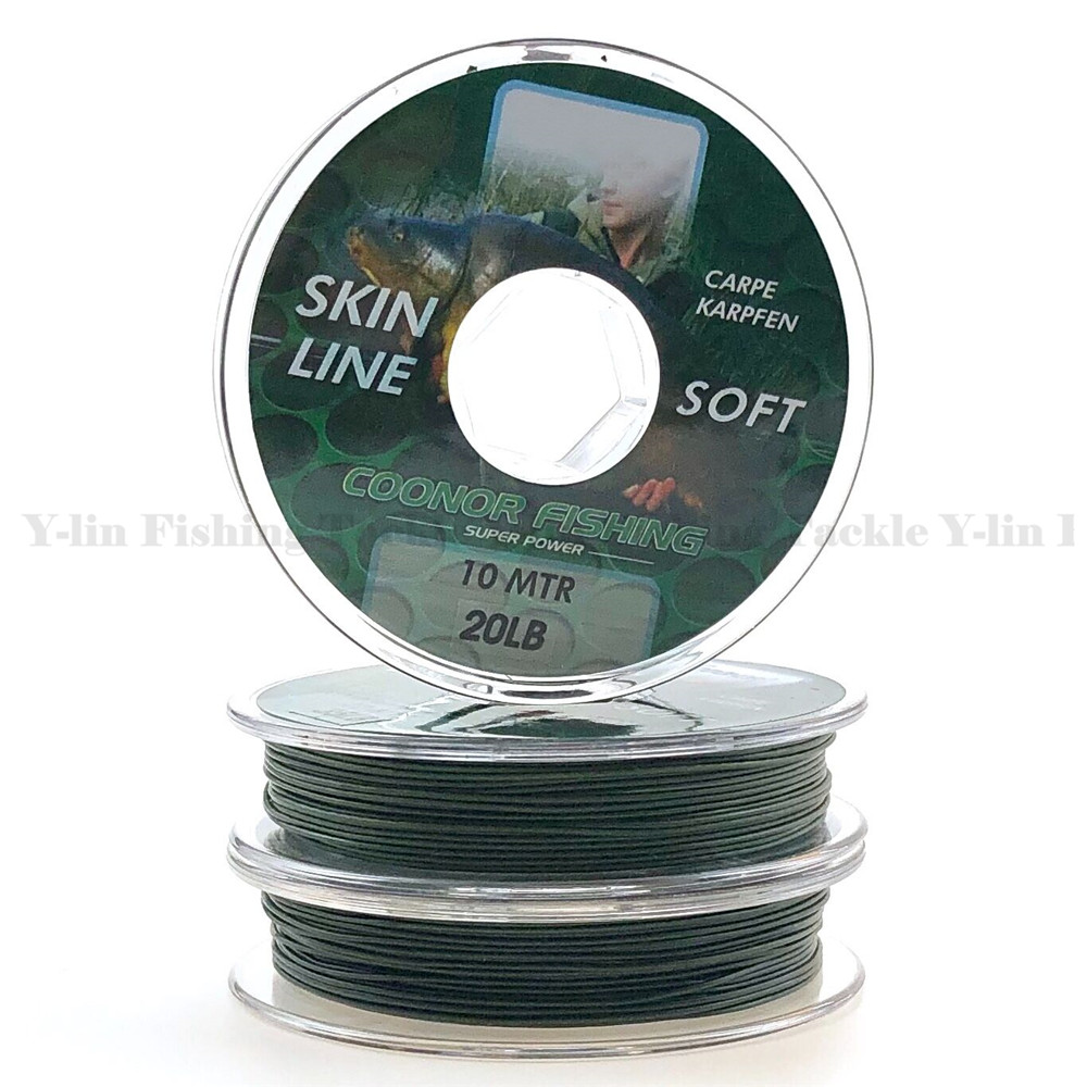 10m Carp Fishing Line Green Coated Braid HookLink ... – Vicedeal