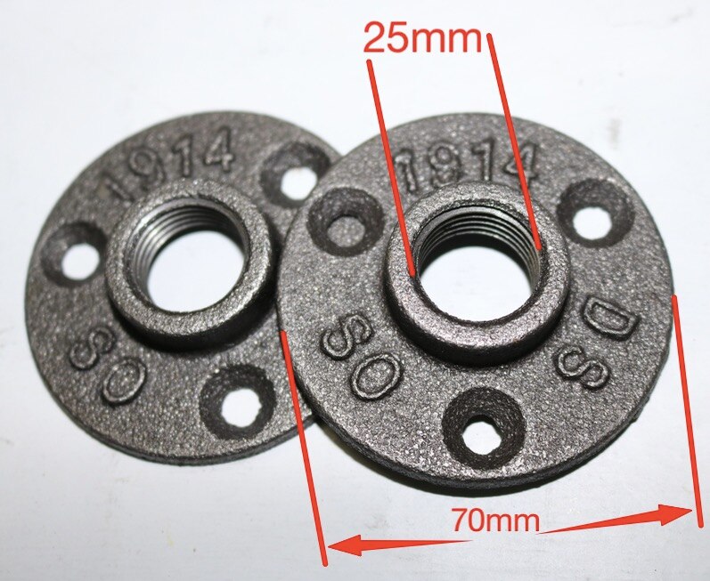 2Pieces/Lot (DN20-3/4''Pipe )Base Diameter:7CM Cas... – Vicedeal