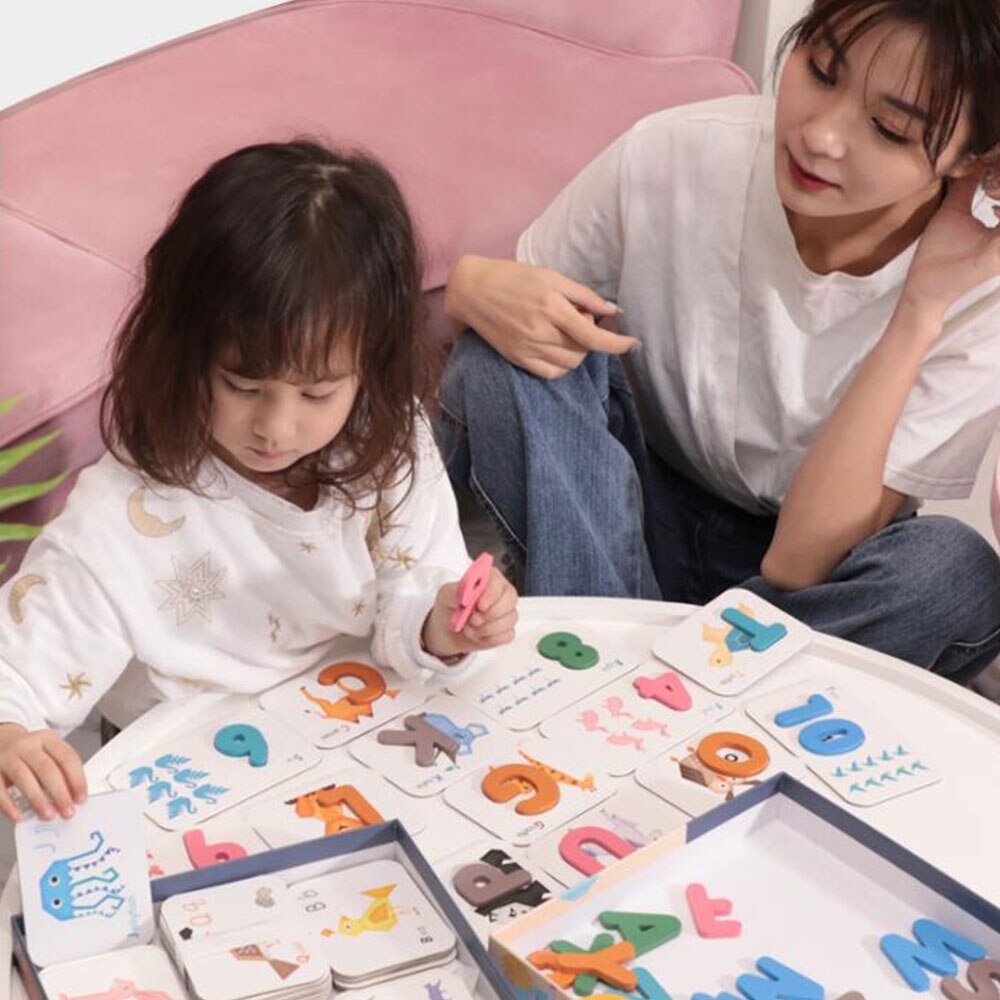 Alphabet Matching Cards Kid English Letters Cognit... – Grandado