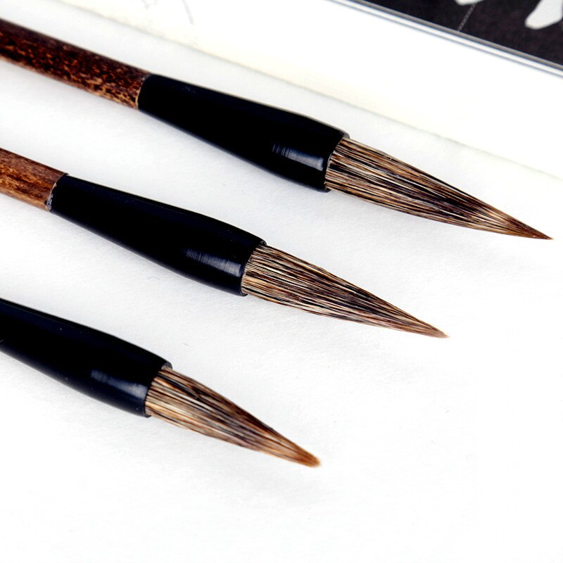 3pcs/set Calligraphy Brush Chinese Stone Badger Ha... – Grandado