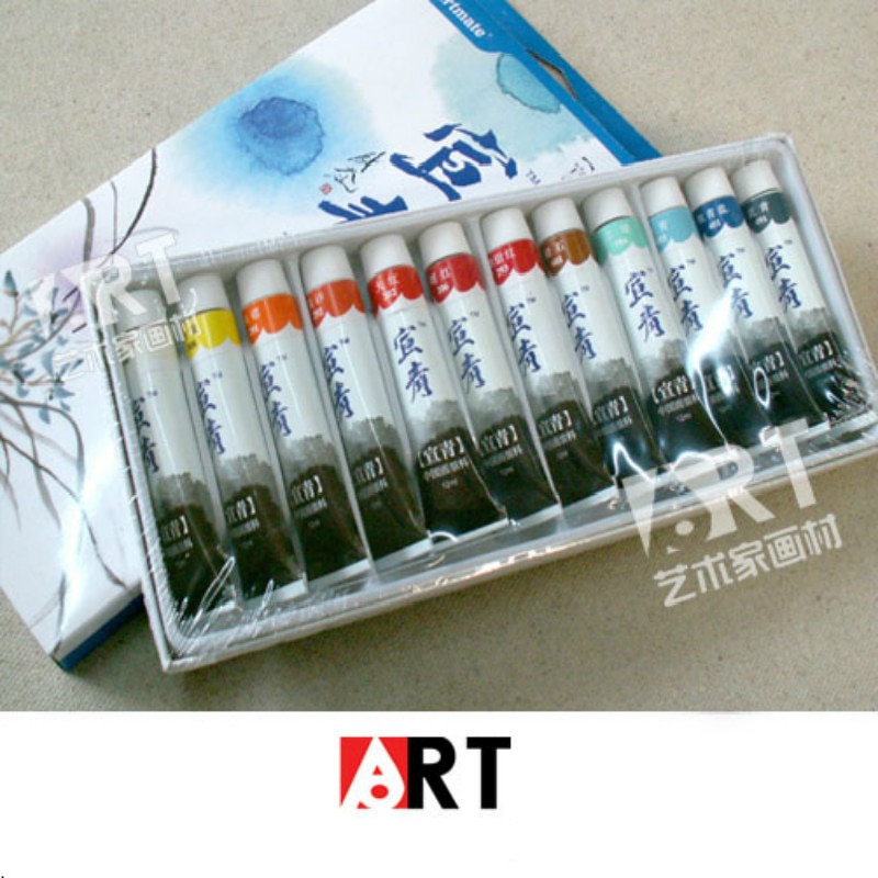 12ml 12 /18color Chinese painting paint watercolor... – Grandado