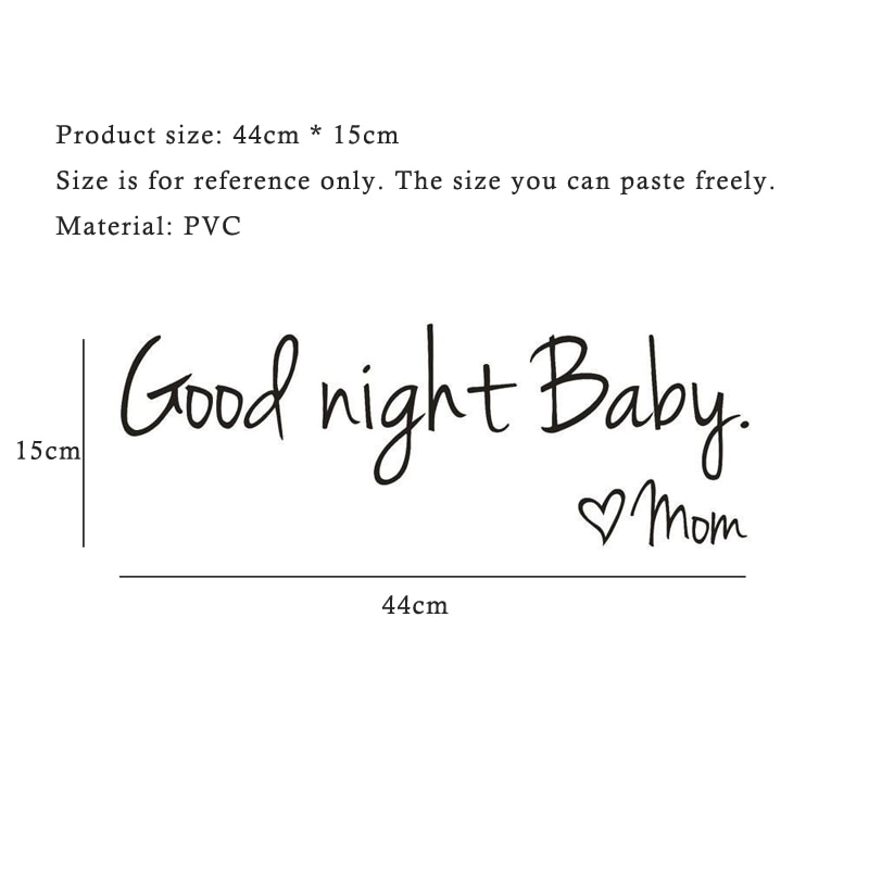 Good night Baby Wall Sticker for kids baby rooms b... – Grandado
