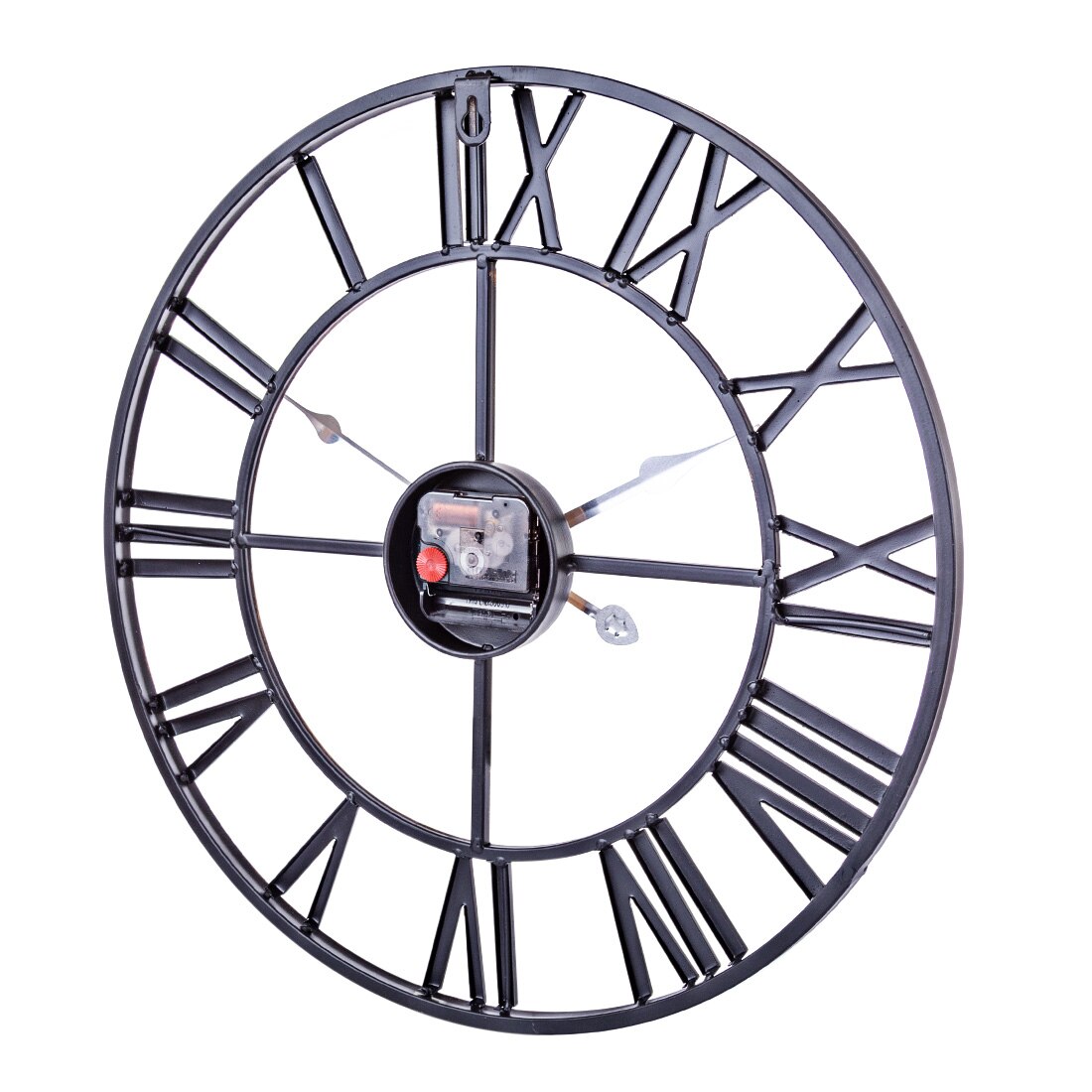 47cm Retro Wrought Iron Stereo Roman Numeral Wall ... – Grandado