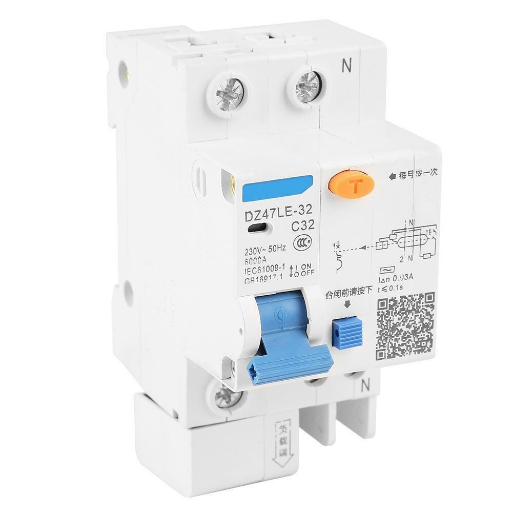 DZ47LE-32 1P+N 32A 230V Earth Leakage Safety Prote... – Vicedeal