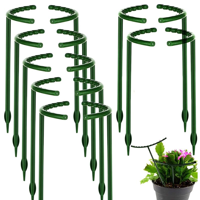 Plant Stake Half Round Plant Support Ring Garden F... – Grandado