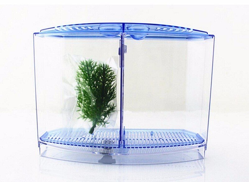 Aquarium Acrylic Double Betta Bowl Fighting Fish M... – Grandado