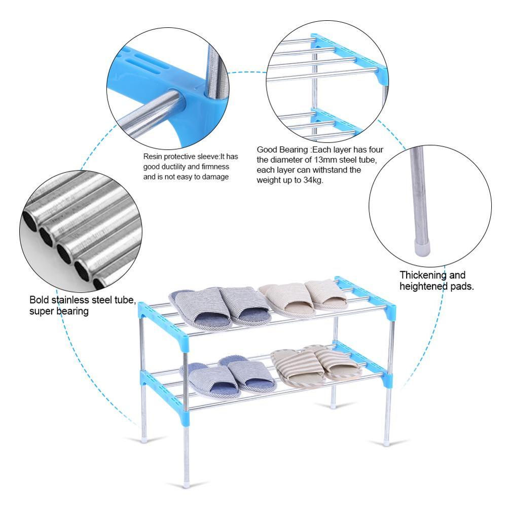2/3/4 Tiers Stackable Shoe Rack Space Saving Shoe ... – Grandado