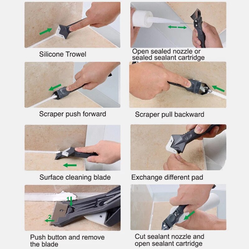 5-in-1 Glass Glue Angle Scraper Adhesive Residue S... – Grandado