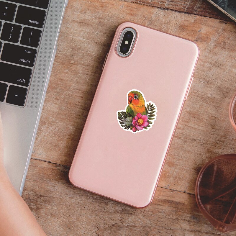 TD ZW 50Pcs Cartoon Color Parrot Stickers For Suit... – Grandado TD ZW 50Pcs Cartoon Color Parrot Stickers For Suit... – Grandado