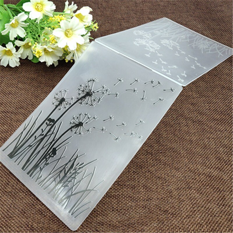 Dandelion print DIY Plastic Embossing Folders for ... – Grandado