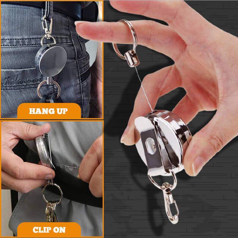 1PC Retractable Keychain With Belt Clip Pull Key R... – Grandado