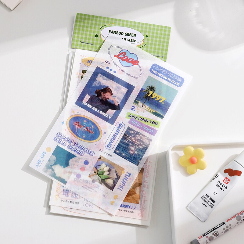 JIANWU 4 Sheets Cardamom Sleep Series Washi Paper ... – Vicedeal