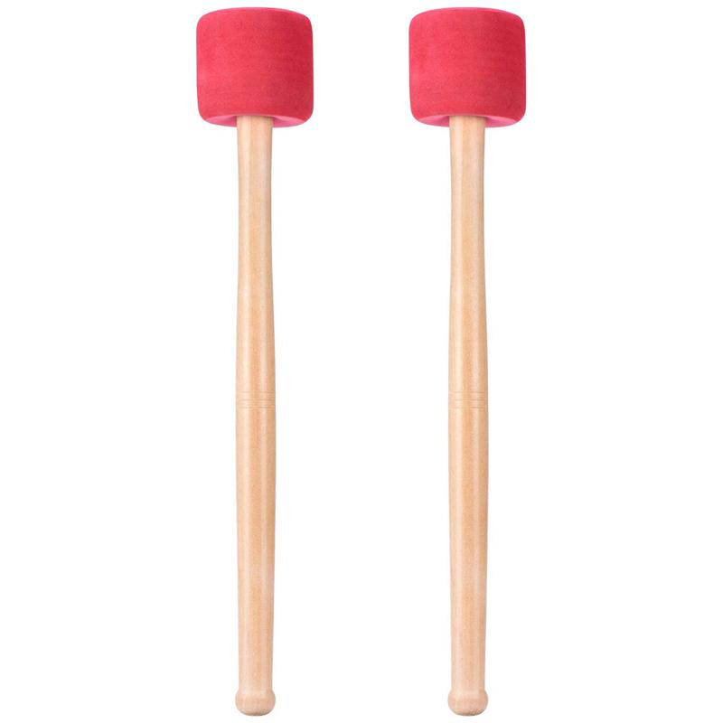Bass Drum Hamers Sticks Red Foam Mallet Met Houten... – Vicedeal