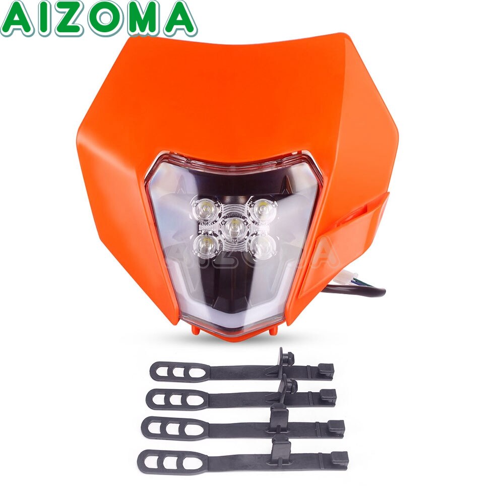 Motorcycle Supermoto LED Headlight Headlamp Head L... – Grandado